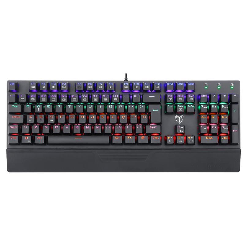 Teclado Mecânico T-Dagger Destroyer Rainbow Switch Azul - Teclado Gamer ...