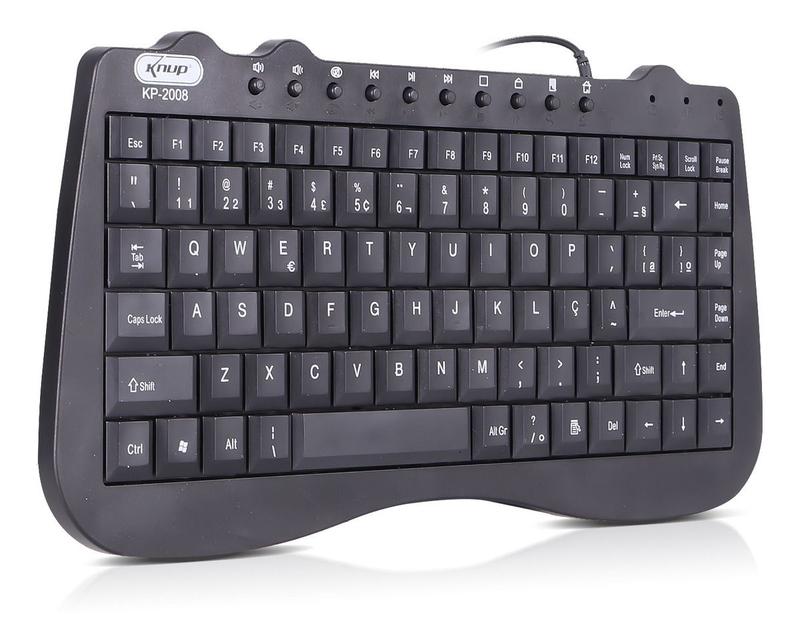 Teclado Membrana Abnt2 Usb 2.0 Pc Slim Compacto Com Fio - KNUP ...