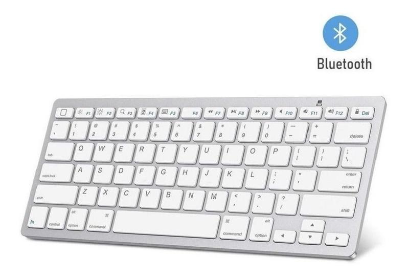 Teclado Mini Slim Fino Bluetooth Sem Fio Notebook Celular Pc - Exbom ...