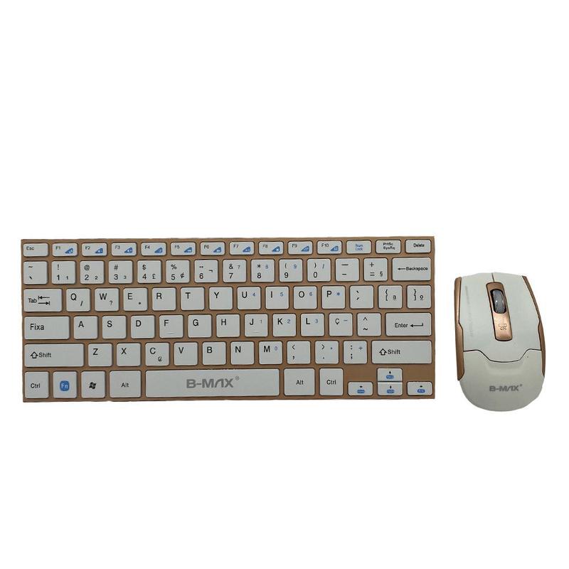 Teclado Mouse Sem Fio 2.4ghz Ultrafino Wireles Usb Wifi - B-MAX - Kit ...