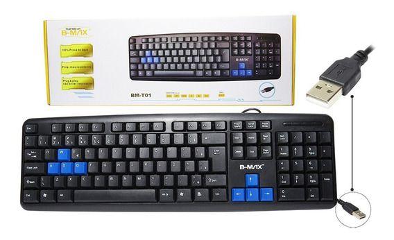Teclado Padrão Com Fio Gamer Usb Plug & Play Abnt Bmt01 - Lehmox ...