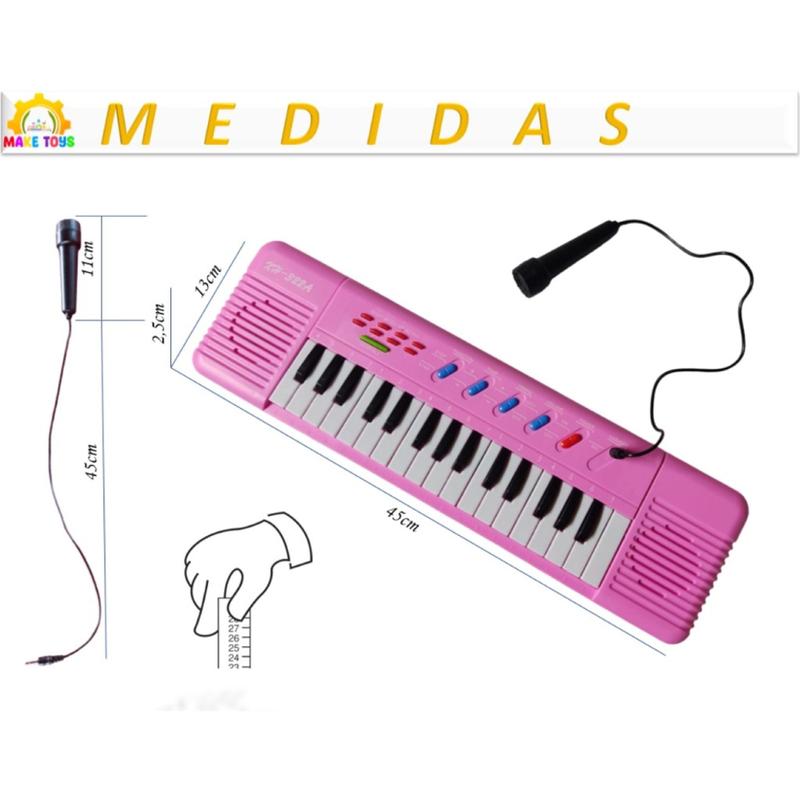 Teclado piano infantil eletronico com microfone karaoke dia das ...