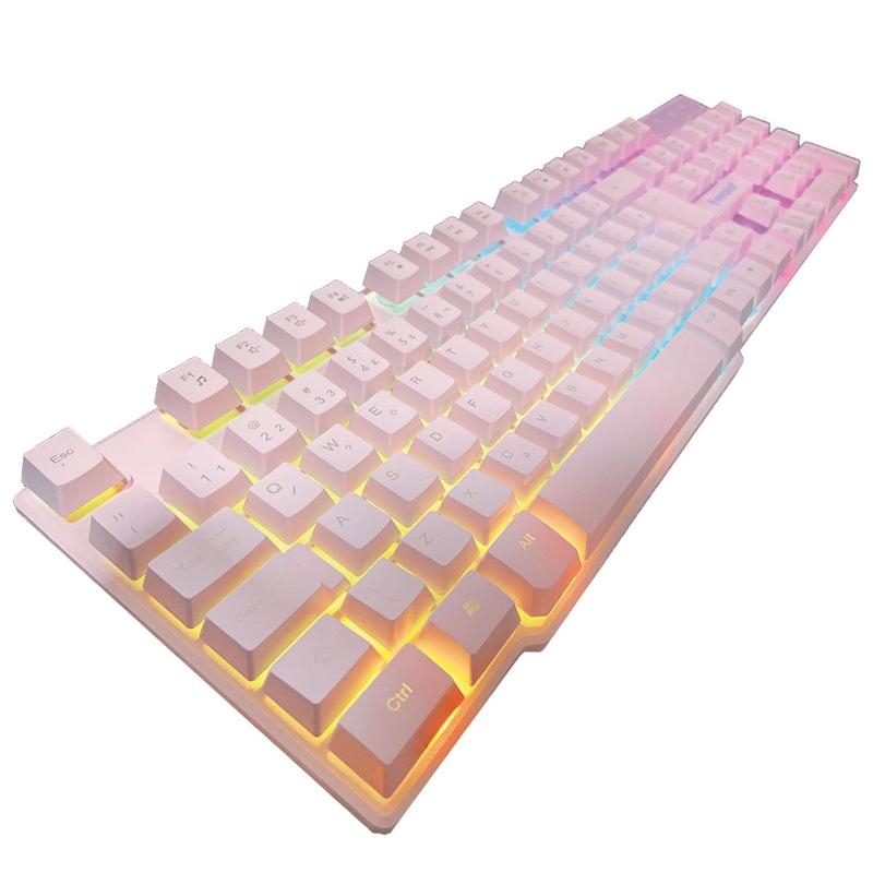 Teclado Rosa Gamer Iluminação Rainbow Compativel com PC Notebook ...