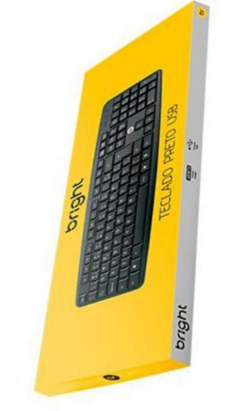 Teclado USB Multimídia Bright - 0014 - Teclado - Magazine Luiza