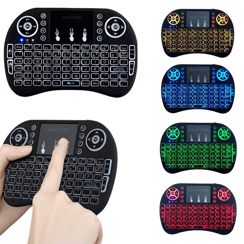 Teclado Wireless Kit 2 UN Mini Fio Sem Mouse Tv Smart Iluminado Pc E ...