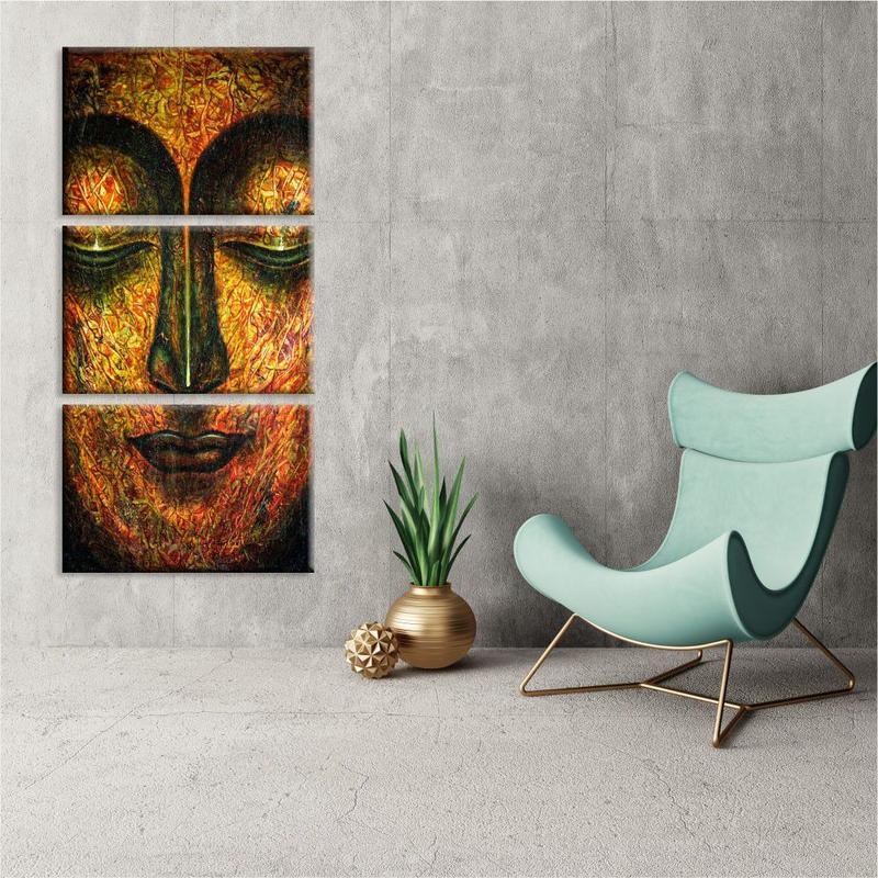 Tela Canvas Buda Místico Dourado - Prego e Martelo - Quadro Canvas ...