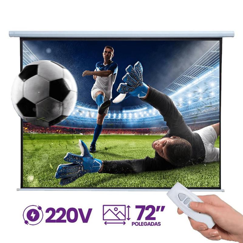 Tela de Projecao 72" Tronos Tp72-220v 16:9 Eletrica Branco - Tela de ...