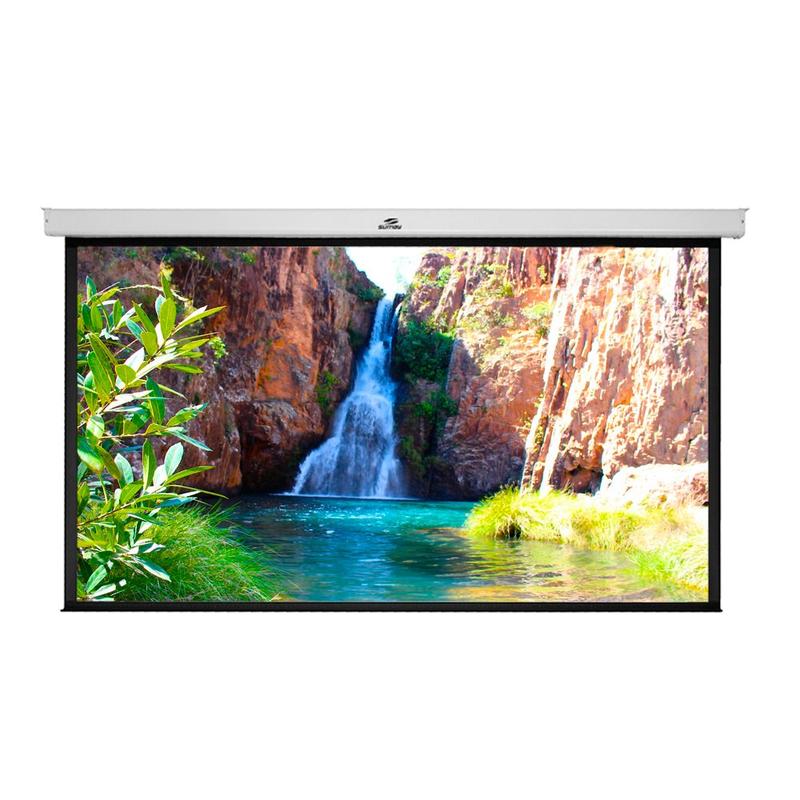 Tela de Projeção Elétrica, SUMAY TEHDS84 , Branco/Preto - Tela de ...