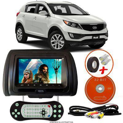 Tela Encosto de Cabeça 7 Polegadas Preto DVD USB SD Função Game com ...