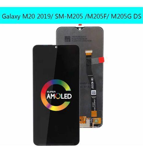 Tela Frontal Display Lcd M20 M205 M205f Super Amoled + Cola - Samsung ...