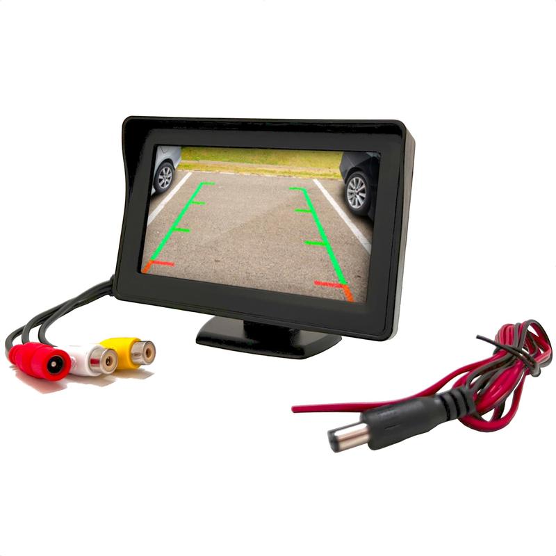 TELA MONITOR AUTOMOTIVO COLORIDO VEICULAR 4.3 LCD Entrada Vídeo Camera ...
