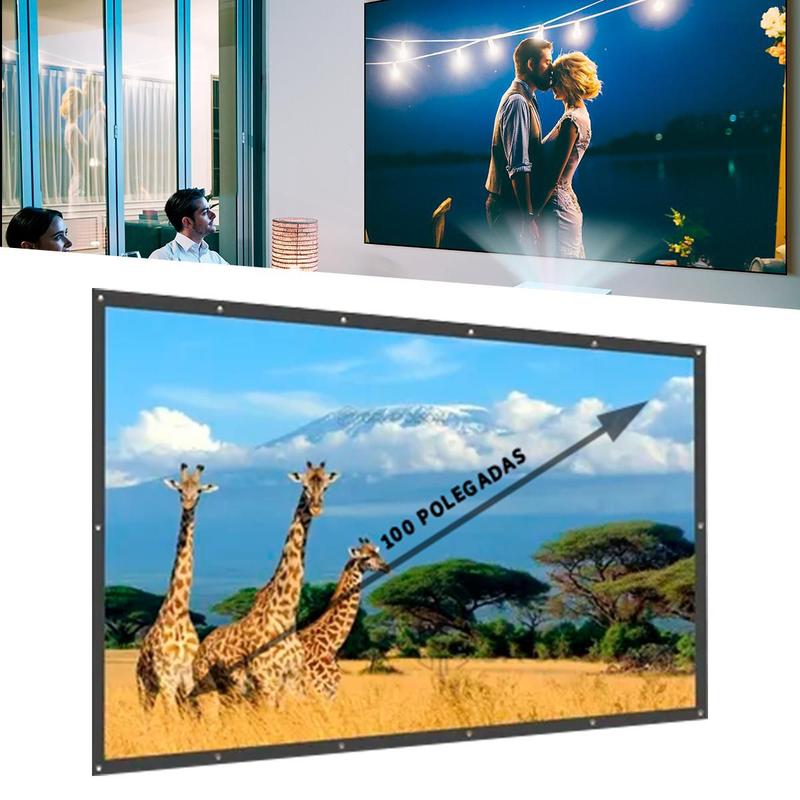 Tela Para Projetor Projeção Dobravel Ilhos Colavel 100 Pol - Tomate ...