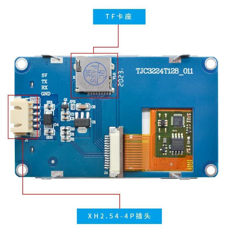 Tela sensível ao toque serial t1 tjc3224t128_011r, resistiva de 2.8 ...