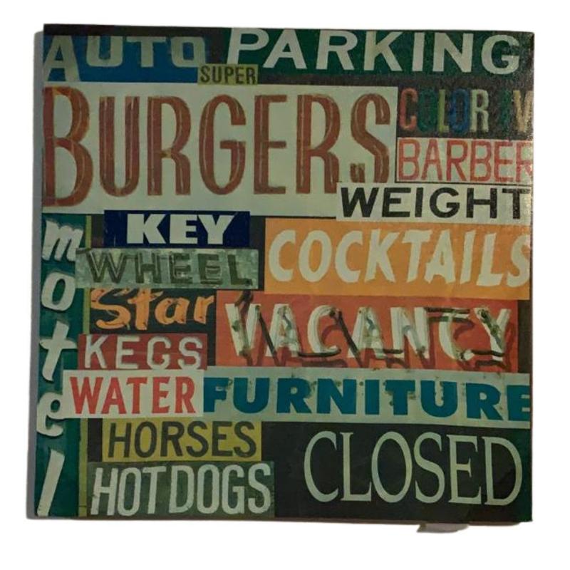 Tela Signs Burgers - Trevisan - Quadro Decorativo - Magazine Luiza