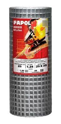 Tela Soldada Multiuso Fapol Malha 25x25 1,00x25M - Fio 18 - Morlan ...