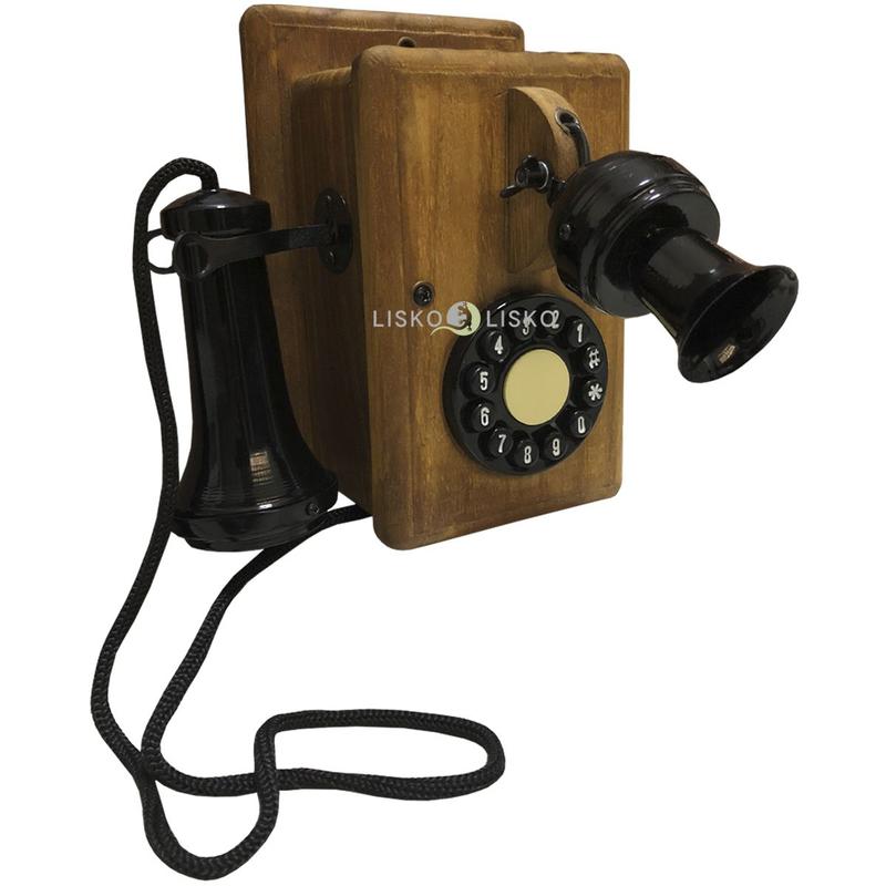 Telefone Antigo Retrô De Parede em Madeira e Metal - Aparelhos de ...