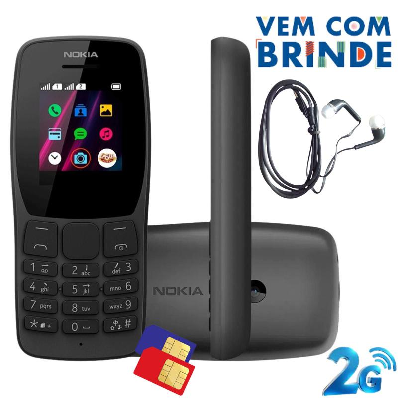 Telefone Celular Nokia 110 Idoso Barato Dual Chip Rádio FM Melhor Idade ...