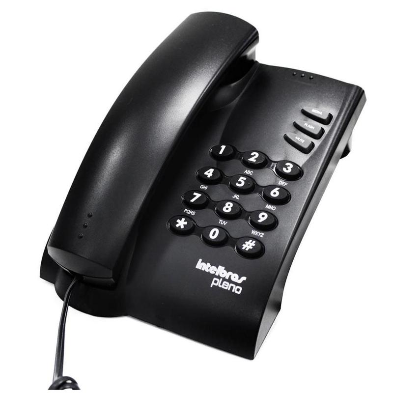 Telefone Com Fio Pleno Preto com Chave - Intelbras - Ramais - Magazine ...
