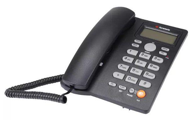 Telefone fixo com fio ibratele c/ identificador de chamadas - Ramais ...