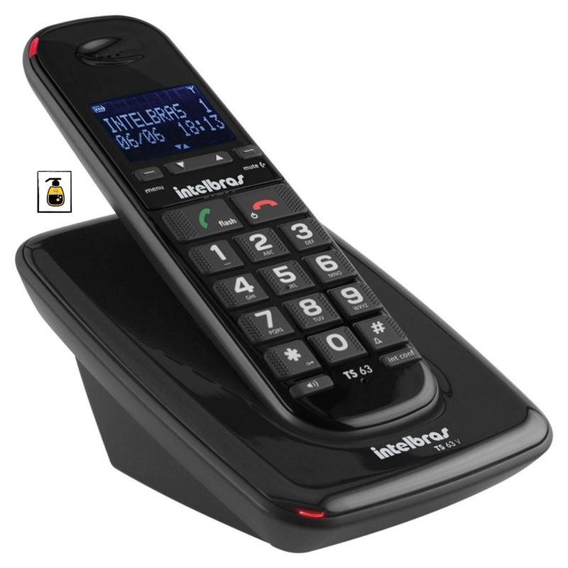 Telefone Fixo Sem Fio Alcance de 50 a 300 metros Viva Voz - Intelbras ...