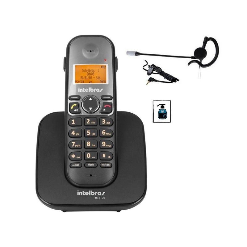 Telefone Fixo Sem Fio DECT 6.0 1,9 GHz Diminui Interferencia ...