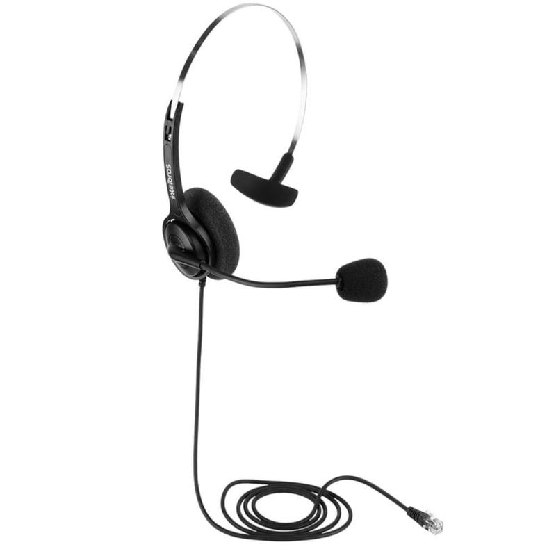 Telefone Headset Tiara CHS 40 RJ9 Microfone Flexível, Fixador de Cabo ...