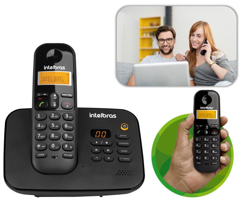 Telefone S/ Fio Intelbras Identificador E Secretária Ts 3130 - Ramais ...