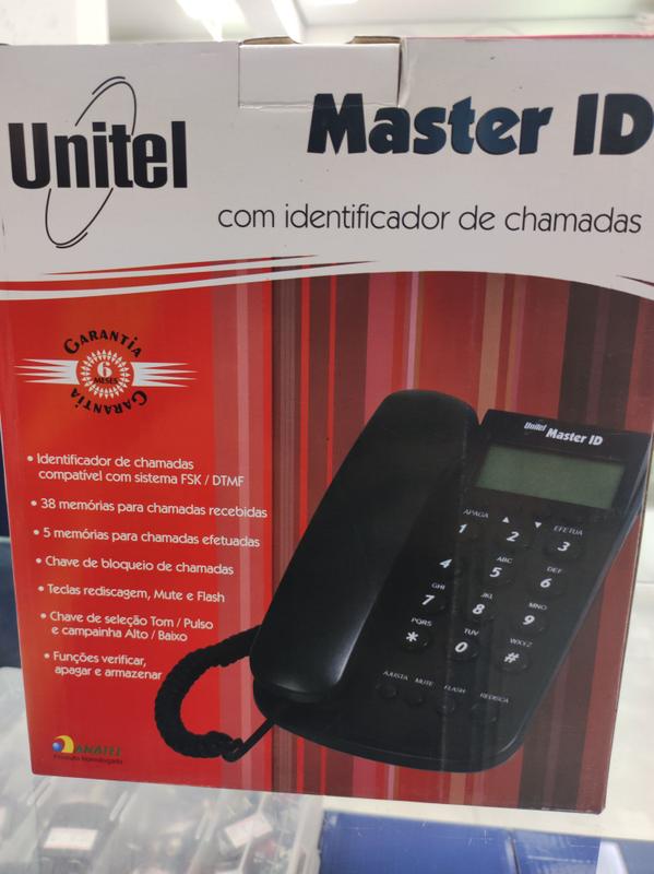 Telefone Unitel master ID grafite com chave - Ramais - Magazine Luiza