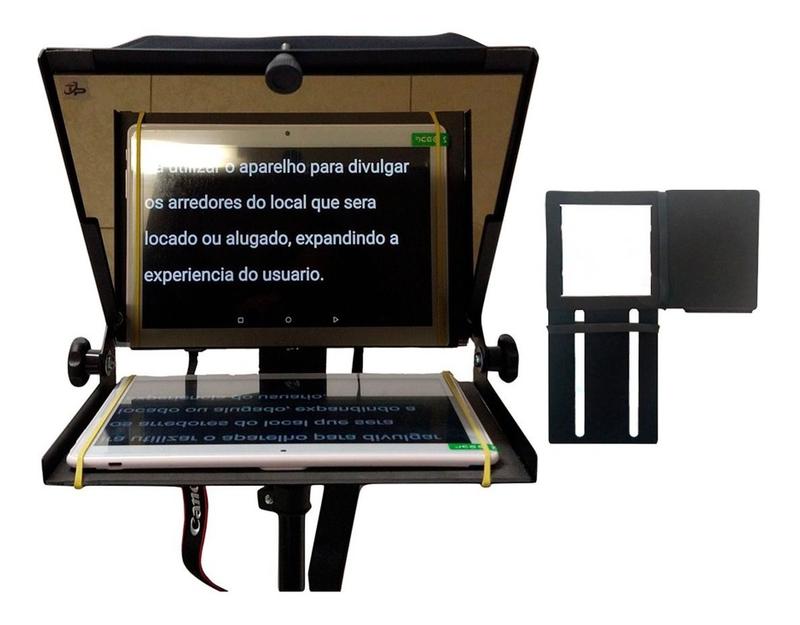 Teleprompter 10,5 Dslr C/ Suporte Smartphone Tele Prompter Opções de ...