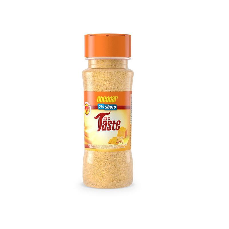 Tempero Cheddar (Zero Sódio) Mrs Taste - 55g - Smart Foods - Tempero ...