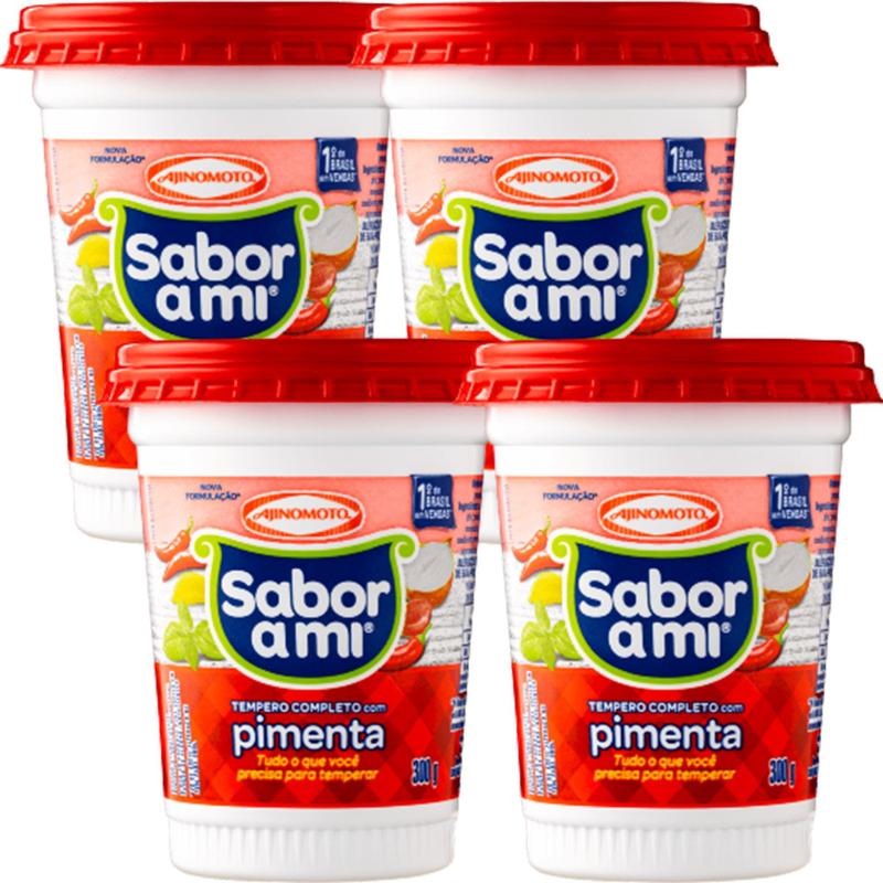 Tempero Completo A Mi Com Pimenta 300G - Sabor ami (kit c/4 ...