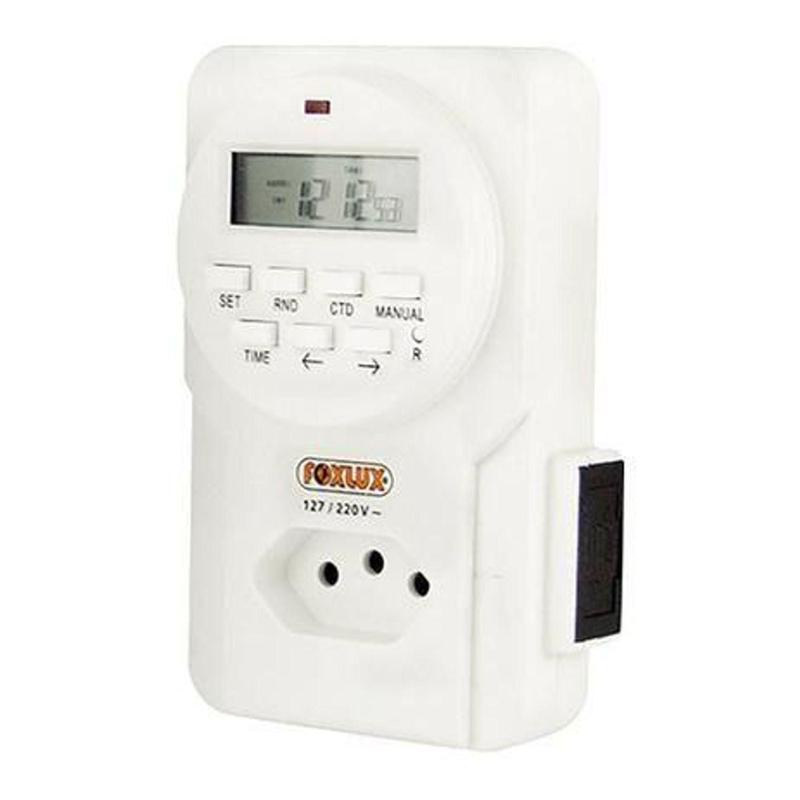 Temporizador Digital Foxlux para Tomada FX TBD Bivolt - Temporizador de Tomada - Magazine Luiza