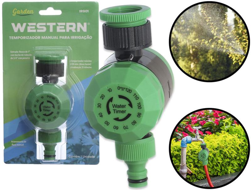 Temporizador Programador Manual P/ Torneiras Irrigação Hortas Jardins ...