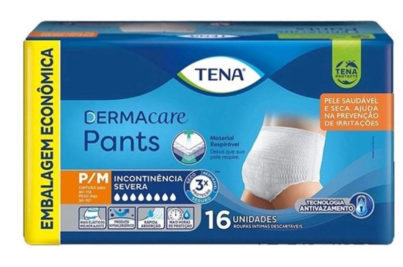 Tena pants dermacare p/m c/16 unidades - essity - Fralda Geriátrica - Magazine Luiza