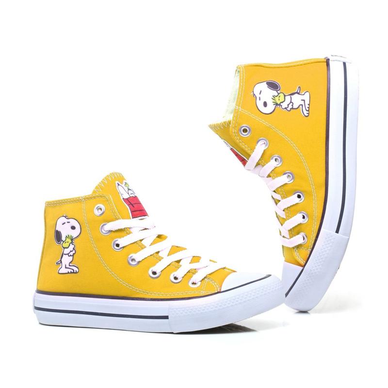 Tenis All Snoopy Star Cano Alto Lona Lindo Snoopy 723HI - Connect Space ...