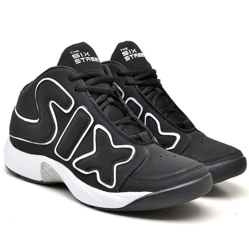 Tênis Basquete Six Street Masculino Zoom Freak Preto Branco - Tênis ...