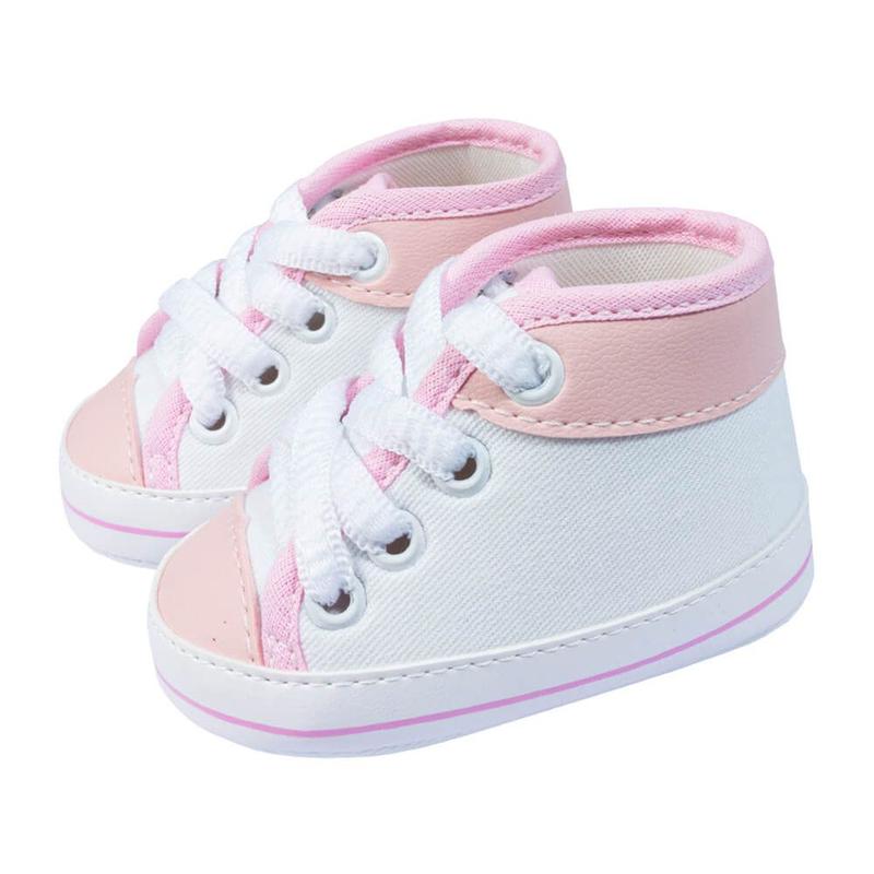 Tênis branco cano alto com cadarço para bebê - Era Uma Vez - Tênis para ...