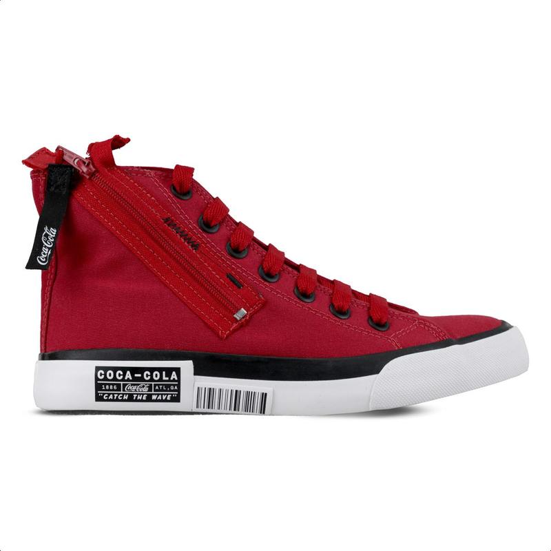 Tênis Coca Cola Atlanta Wave Zipper Vermelho e Preto - Feminino - Coca ...