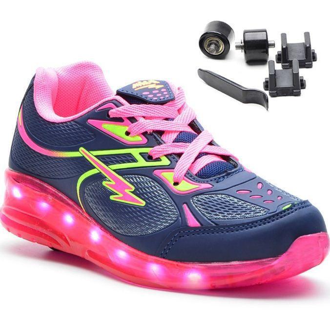 Tênis De Rodinha Patins Minipé Facil De Aprender Roller Diversão ...