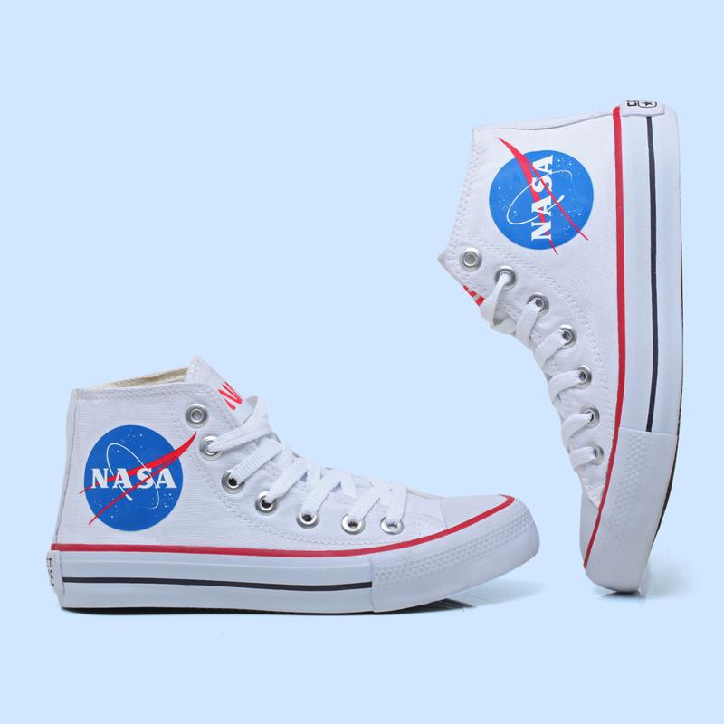 Tenis Feminino All Nasa Star Cano Alto Lona Solado Borracha Mega ...
