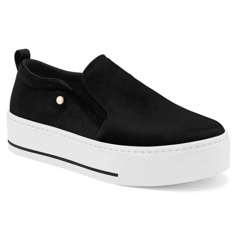 Tênis Feminino Slip On Flatform Iate Ramarim Preto e Branco - Slipper ...
