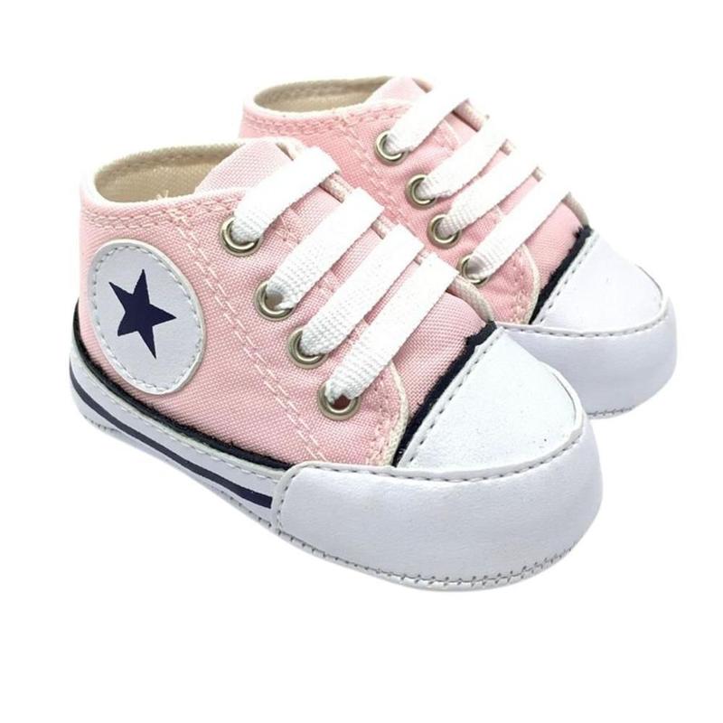 Tênis Infantil Bebê Menina Cano Alto Cadarço Dia a Dia - PTK - Tênis ...