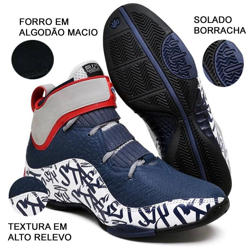 Tênis Masculino Esporte Six Street Basquete Impacto - Tênis de Basquete ...