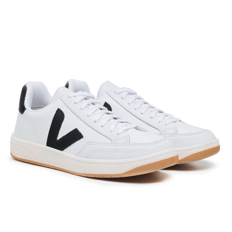 Tênis Masculino Feminino Vert Couro Extra Branco e Preto - Iflash Shoes ...