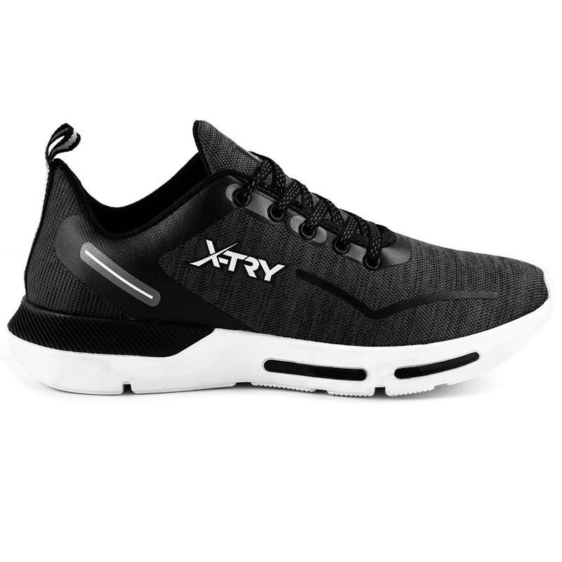 Tenis Masculino Fitness Conforto Caminhada Treino Preto - Xtry - Tênis ...