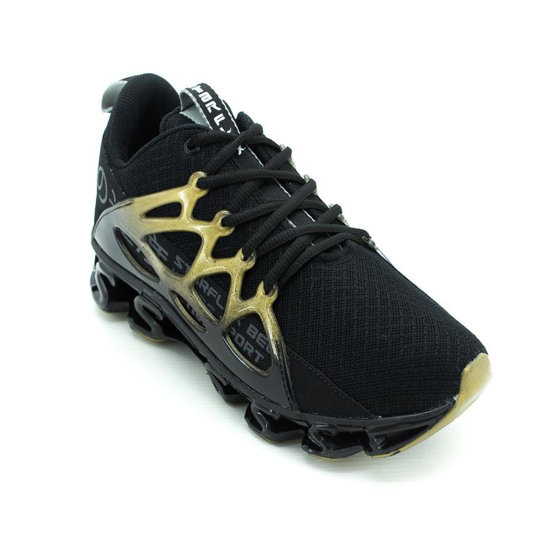 Tênis Masculino Star Flex 117023 - Preto e Dourado - Tênis Masculino ...