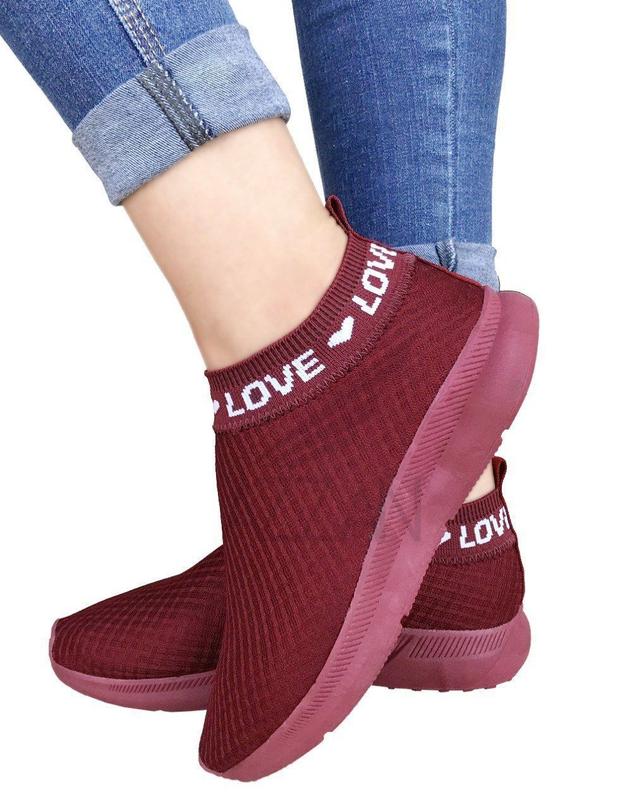 Tênis Meia Love Feminino Confortável Bonito Leve Trabalhar Academia Novidade!! - Azzan - Tênis ...