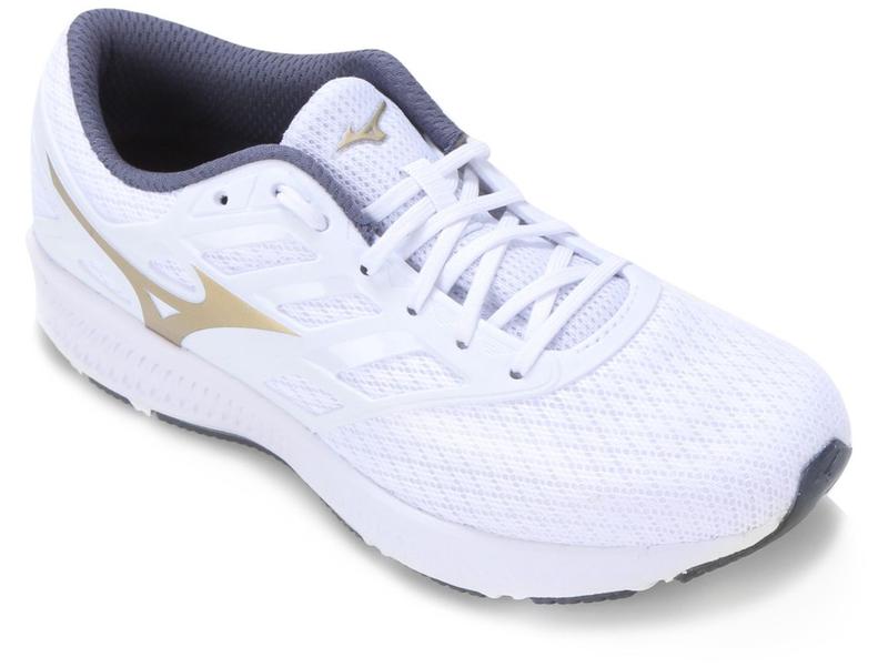 Tênis Mizuno Action Masculino Branco e Dourado - Tênis Esportivo ...