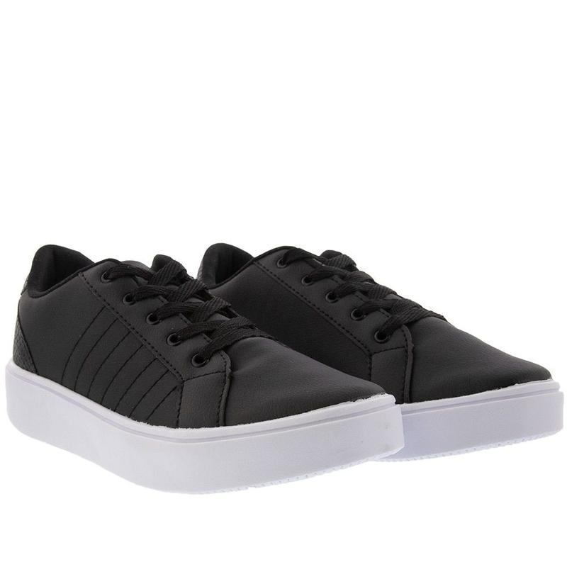 Tênis Penélope Flatform Textura Snake Preto - Tênis Feminino - Magazine ...