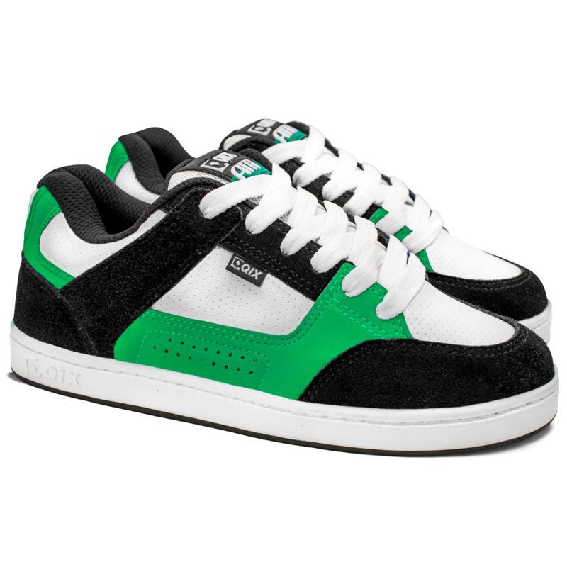 Tênis Qix Skate Retrô AM Preto Verde Branco - Tênis Esportivo ...